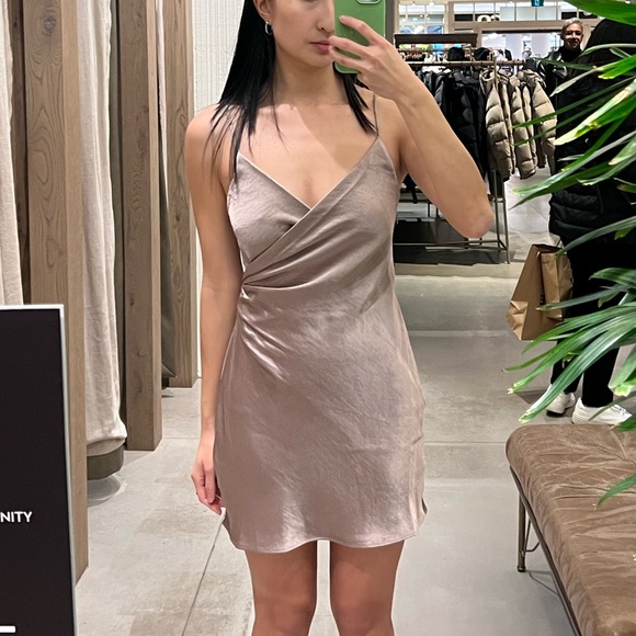 Aritzia | Dresses | Nwt Aritzia Satin Mini Dress | Poshmark
